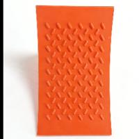 China High Strength Red Orange 20x20x28cm 1.7kgs Cars Speed Bump Reflective Wheel Stopper / Car Stopper Rubber suitable for tyre diamter 816mm for sale