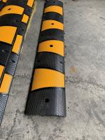 China RoadsafeMaterial:Rubber Size:1830*300*58mmWeight:21kg/pc Car Speed Bump Reinforced Rubber Wheel Stopper for Security Yellow for sale