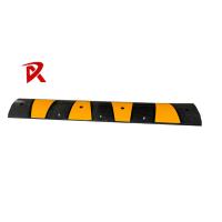 China RoadsafeMaterial:Rubber Size:1830*300*58mmWeight:21kg/pc Car Speed Bump Reinforced Rubber Wheel Stopper for Security Yellow for sale