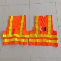 China Safety Reflective Jacket 12 LED Light-Up Safety Vest with Reflective Strips – Ideal for Workers, Rechargeable Battery Workers & Cyclists Vests for sale