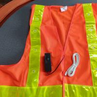 China Safety Reflective Jacket 12 LED Light-Up Safety Vest with Reflective Strips – Ideal for Workers, Rechargeable Battery Workers & Cyclists Vests for sale