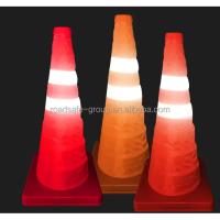 China Telescopic Foldable Traffic Safety Cone ABS / PP 35–70cm for Road Safety & Emergency Control for sale