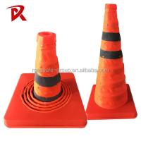 China Telescopic Foldable Traffic Safety Cone ABS / PP 35–70cm for Road Safety & Emergency Control for sale