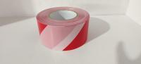 China PE Warning Red/White Caution Barricade Custom Danger Plastic Non-Adhesive Marking Safety Barrier Brand Logo Film Tape for sale