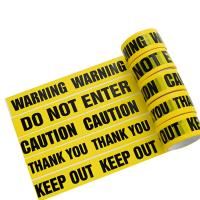 China PE Warning Red/White Caution Barricade Custom Danger Plastic Non-Adhesive Marking Safety Barrier Brand Logo Film Tape for sale