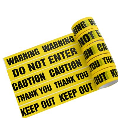 China PE Warning Red/White Caution Barricade Custom Danger Plastic Non-Adhesive Marking Safety Barrier Brand Logo Film Tape for sale