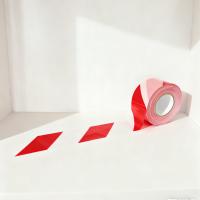 China PE Warning Red/White Caution Barricade Custom Danger Plastic Non-Adhesive Marking Safety Barrier Brand Logo Film Tape for sale