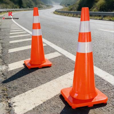 China Orange PVC Cones Custruction Flexible Reflective High Visibility 90CM 36