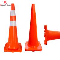 China Orange PVC Cones Custruction Flexible Reflective High Visibility 90CM 36