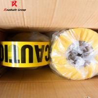 China Traffic PE Warning Red Yellow Caution Barricade Fence Custom Danger Plastic Non-Adhesive Road Marking Safety Barrier Brand Logo Film Tape for sale