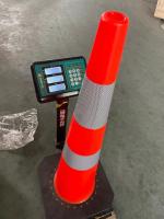 China 7KGS Heavy Duty PVC Warning Road Safety Traffic Cones Reflective Safety Cones Black Base 36inch for sale