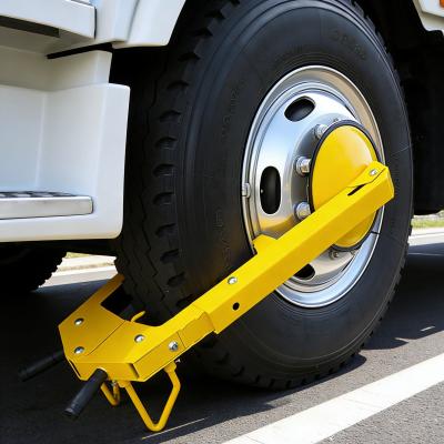 China Heavy Duty Suction Wheel Lock / Car Truck Tire Fixing Lock Clamp Portable Wheel Lock for Car Transport Safety for sale