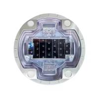 China IP68 Waterproof Solar Road Stud: 10 LED Dock & Ground Warning Flashing Marker for sale