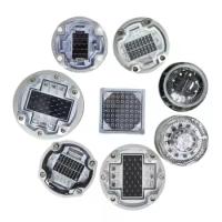 China IP68 Waterproof Solar Road Stud: 10 LED Dock & Ground Warning Flashing Marker for sale