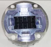 China IP68 Waterproof Solar Road Stud: 10 LED Dock & Ground Warning Flashing Marker for sale