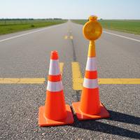 China PVC 29.5inch Reflective Barrier Cones 75cm Orange Flexible Warning For Traffic Control 750mm  Road Safety Barrier for sale