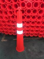 China 110MM T-Top Spring Post with reflective surface and black base designed for effective traffic guidance and road safety for sale