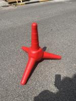 China 60cm PVC 4 legs four-foot Traffic Cone with High-Intensity Prismatic Reflective for Roadway Safety for sale