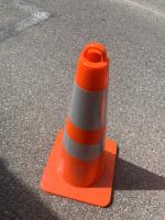 China PVC Reflective Traffic Cone with Top Ring Handle – High Visibility Road Safety Warning Cone for Construction & Parking for sale