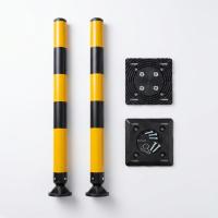 China Singapore Flexible Iron String Delineator Posts with Removable pin Road Warning black base 100cm 110cm Separate lane Post Traffic Barrier for sale