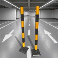 China Singapore Flexible Iron String Delineator Posts with Removable pin Road Warning black base 100cm 110cm Separate lane Post Traffic Barrier for sale