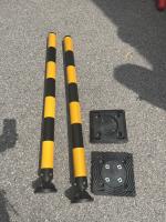 China Singapore Flexible Iron String Delineator Posts with Removable pin Road Warning black base 100cm 110cm Separate lane Post Traffic Barrier for sale