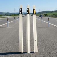 China Customs Triangular Bollard Plastic Delineator Post with 3M Reflective Film and 1550mm Height for Highway Safety Pole barrier for sale