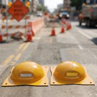 China Iron Reflective 20x20cm Material Road Stud Steel Amber Yellow Coating 65mm Height Enhanced Road Safety Raised Studs for sale