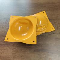 China Heavy Duty Q235 Steel Road Stud 20x20cm Yellow Metal Road Turtle Marker Reflective Cat Eye Traffic Lane Delineator Button for sale