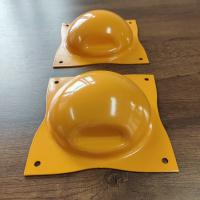 China Heavy Duty Q235 Steel Road Stud 20x20cm Yellow Metal Road Turtle Marker Reflective Cat Eye Traffic Lane Delineator Button for sale