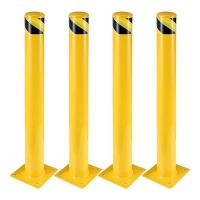 China Warning Steel 60-120cm Yellow Iron Custom Traffic Bollard Reflective Delineator Post Barrier for Road Safety for sale