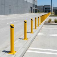 China Warning Steel 60-120cm Yellow Iron Custom Traffic Bollard Reflective Delineator Post Barrier for Road Safety for sale