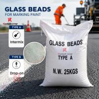China Glass Beads Reflective for Road Line Marking Paint | China Standard Traffic Glass Bead Drop-on Intermix Type A B for sale