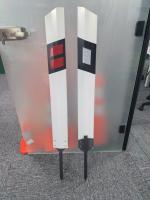 China ROADSAFE 3 Fold Warning Flexible Delineator with Steel base Reflective traffic guardrail road delineator post  PVC sheet bollard for sale