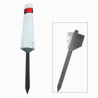 China ROADSAFE 3 Fold Warning Flexible Delineator with Steel base Reflective traffic guardrail road delineator post  PVC sheet bollard for sale