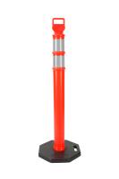 China Delineators Barriers 1250MM T-Top Octagon Base 6kgs 8kgs Reflective Traffic Lane Diviner Delineator Road Barrier Warning Post for sale