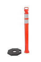 China Delineators Barriers 1250MM T-Top Octagon Base 6kgs 8kgs Reflective Traffic Lane Diviner Delineator Road Barrier Warning Post for sale