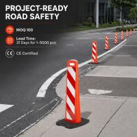 China Barriers 1100mm 9kgs Traffic Sign Board RED Crash Safety Traffic Barrier Black Base Road Orange Barrier Heavy Duty Signs Fence for sale