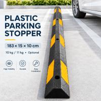 China 183x15x10cm, 10kgs 11kgs Long Yellow Rubber Reflective Tape Speed Bump Car Wheel Stopper Pack for Effective Parking Stop for sale