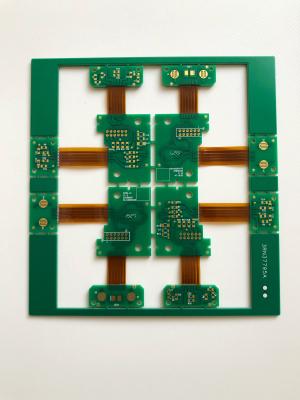 China FR4 TG170 4 Layer Rigid Flex PCB Fabrication Green Solder Mask for sale