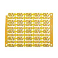 China Gold Finger 20U Double Sided PCB 4mil 1.6mm Yellow Solder Mask for sale