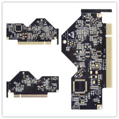 China BGA Quick Turn PCB Boards FR4 Middle TG Immersion Gold Black Solder Mask for sale