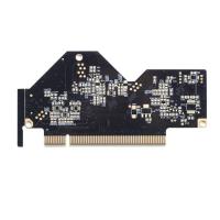 China 5mil Rapid Black Quick Turn Printed Circuit Boards Gold Finger Plating FR4 TG150 for sale