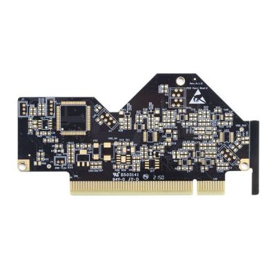 China 5mil Rapid Black Quick Turn Printed Circuit Boards Gold Finger Plating FR4 TG150 for sale