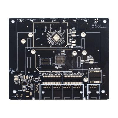China Small BGA Quick Turn PCB Boards 1.6mm 4mil Black Solder Mask for sale