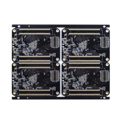 China 8 Layer Multilayer Printed Circuit Board ENIG 2u TAIYO Black Solder Mask for sale
