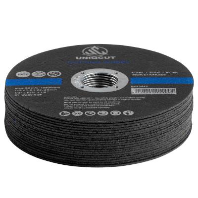 China Metal/INOX Sharp Abrasive Cutting Wheel 125x1.0x22.23mm For Iron Rod With Mpa And EN 12413 for sale