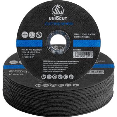 China Metal/INOX 5 Inch 125x1.0x22.23mm Ss Aggressive Cutting Abrasive Wheel For Angle Grinder for sale