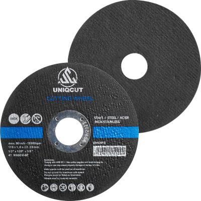China Metal/INOX 4.5 Inch 115x1.0x22.23mm Sharp Abrasive Cutting Disc For Iron Rod With MPA / EN 12413 for sale