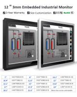 China 10.1 Inch 1280x800 Embedded Industrial Monitor 9-36V DC Wide Voltage for Harsh Environments for sale